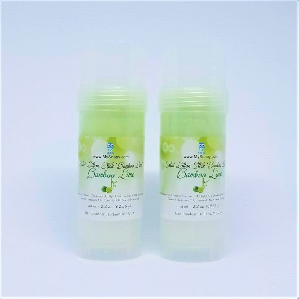 Solid Lotion Stick "Bamboo Lime" - Soapy Bath and Body Products