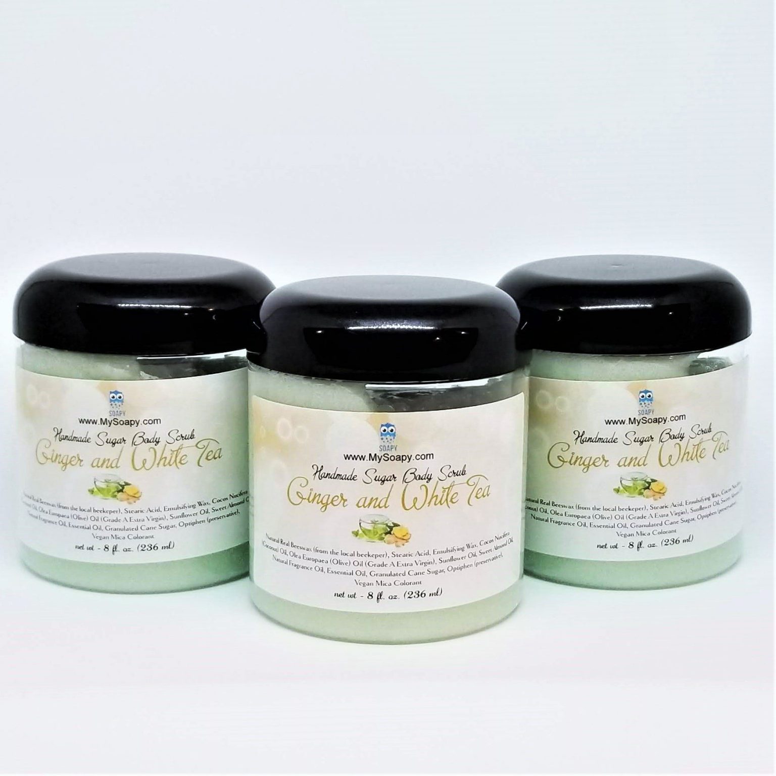 Sugar Body Scrub "Ginger and White Tea" - Soapy Bath and Body Products